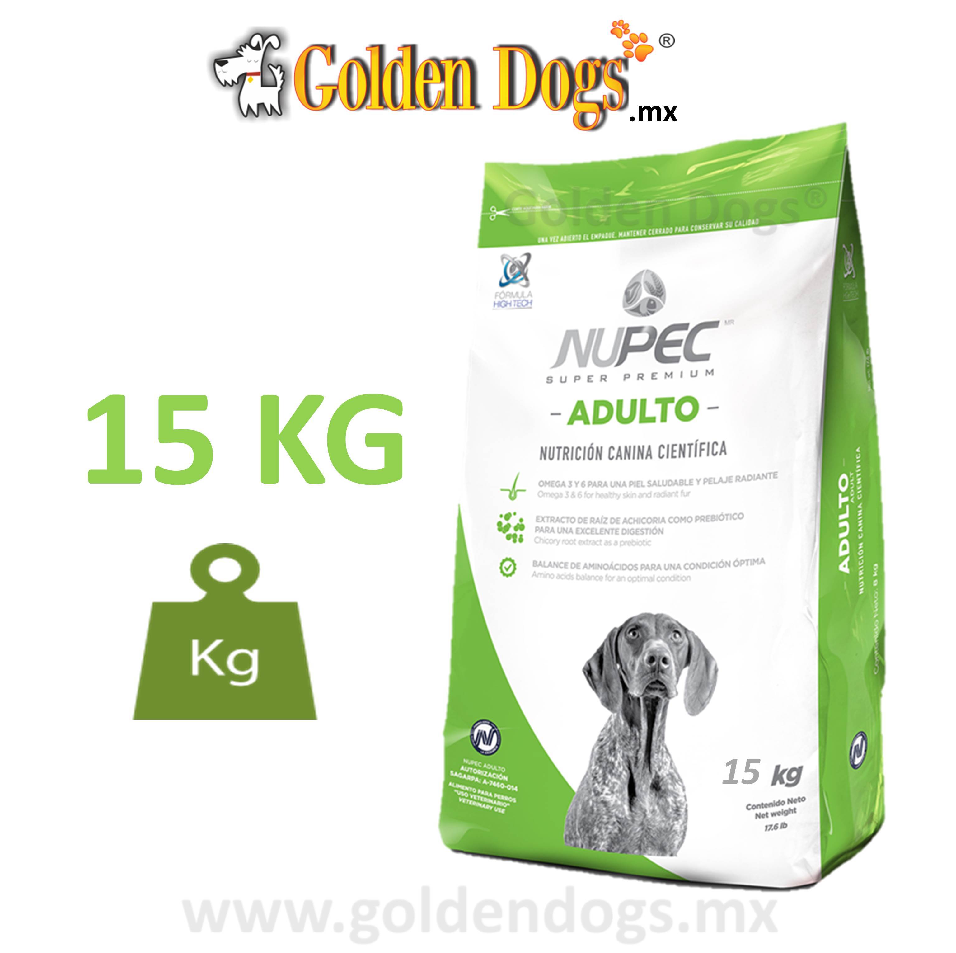 Esale Mx -Nupec Adulto 15 Kg Razas Medianas y grandes-$1119